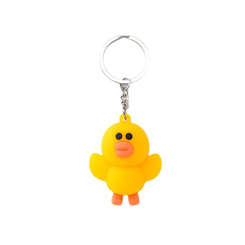 Cute Little Yellow Duck Keychain Custom Kawaii Soft Pvc Silicon ...