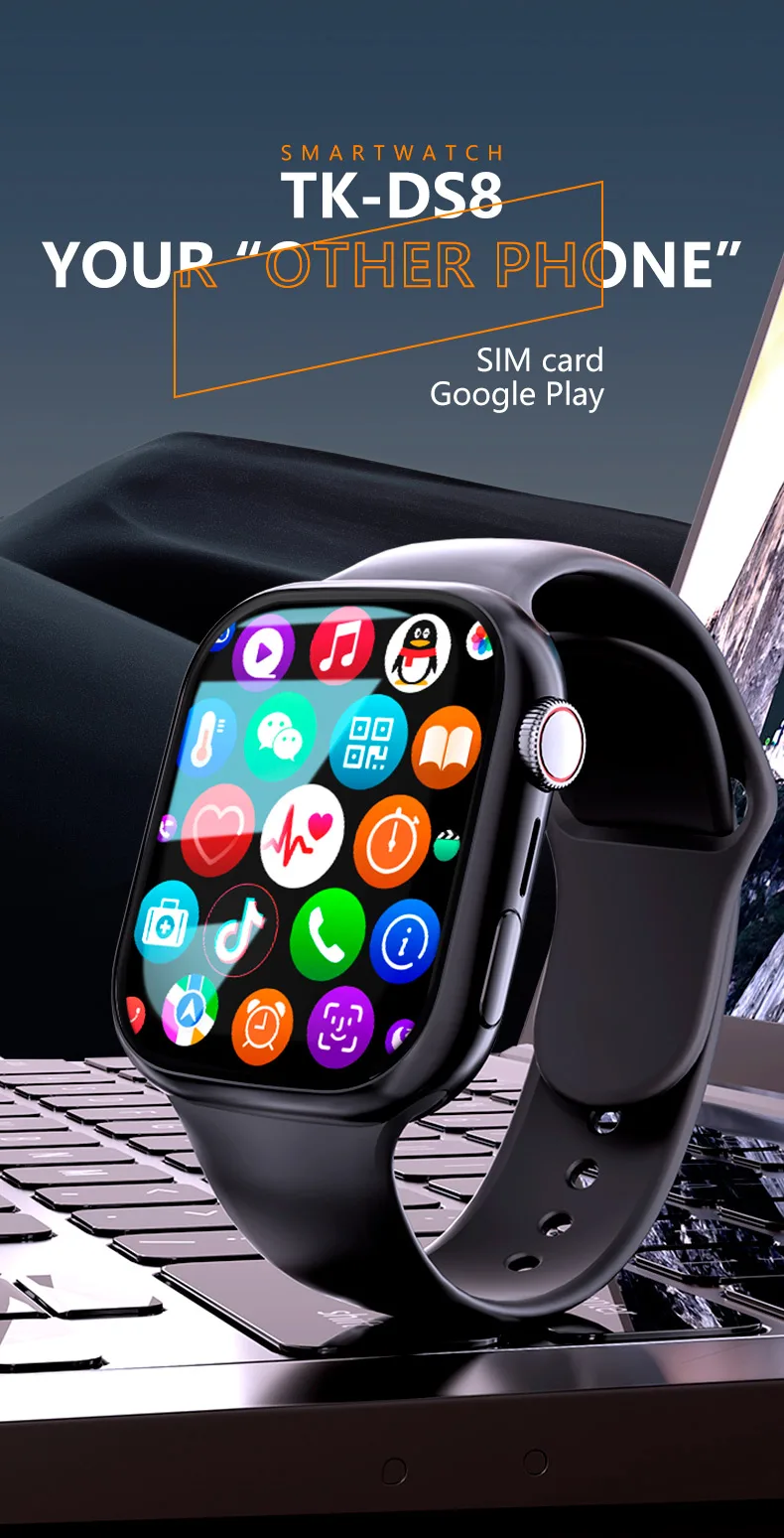 Full Screen Pluggable Sim Card Smartwatch Ds8 Gps Woman Men Sport ...