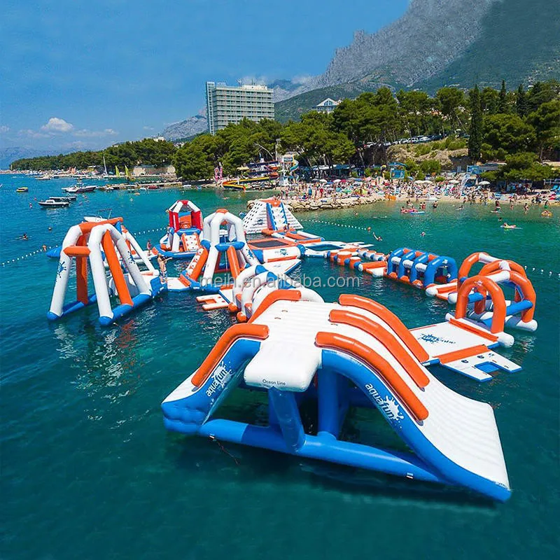 Inflatable Floating Water Park - Outdoor Amusement Fun