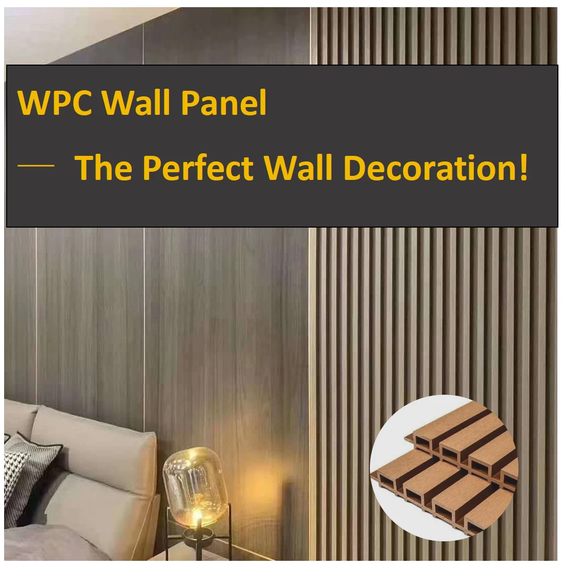 Waterproof Interior Decorative Cladding Fluted Wooden Grain Pvc Wpc ...