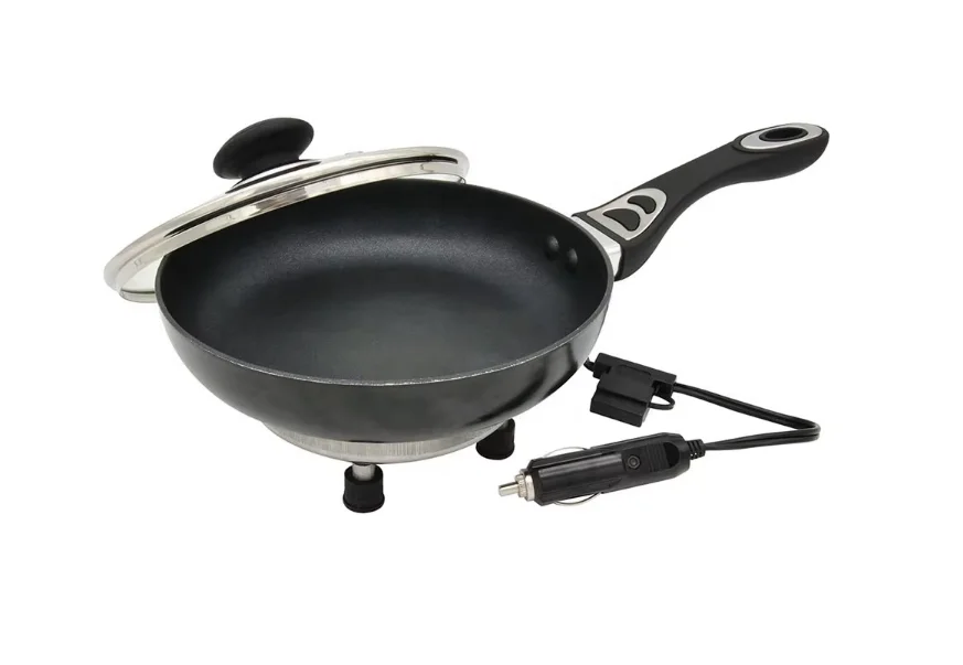12V/24V Power Supply Portable Travel Aluminum Car Electric Frying Pan ...