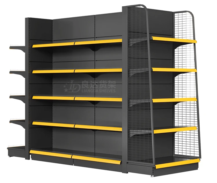 Supermarket Convenience Store Steel Grocery Shelves Gondola Rack ...