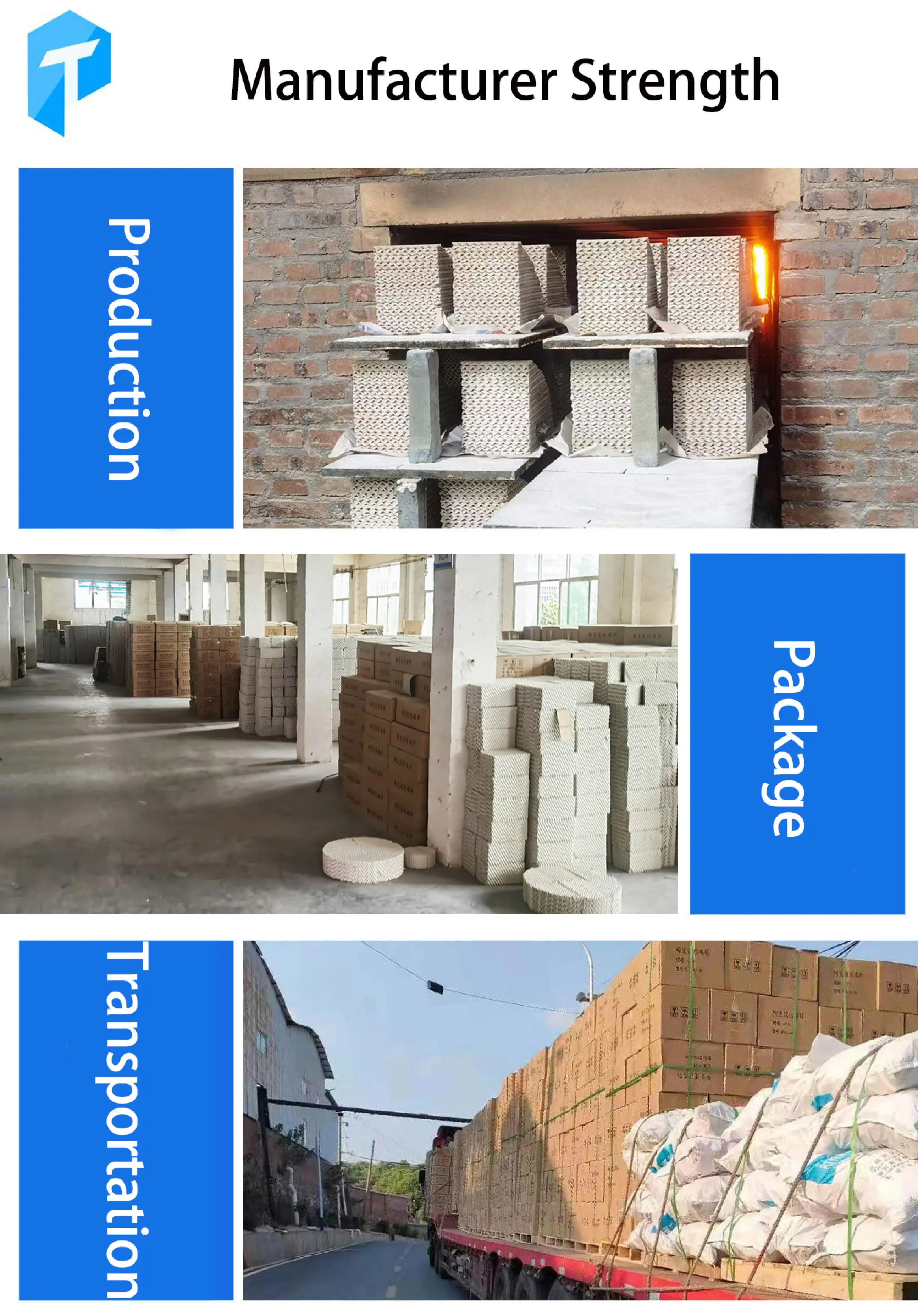 Cooling Tower Corrosion Ceramic Packed Column Structured Packing Column ...