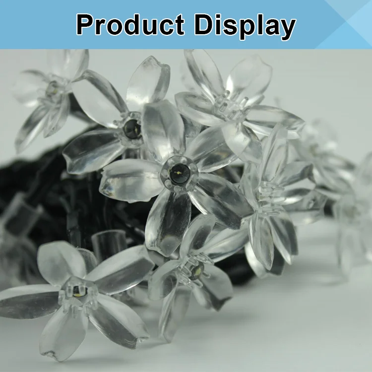 20 Feet 30 Led Sakura Solar Fairy Waterproof Solar String Lights For ...