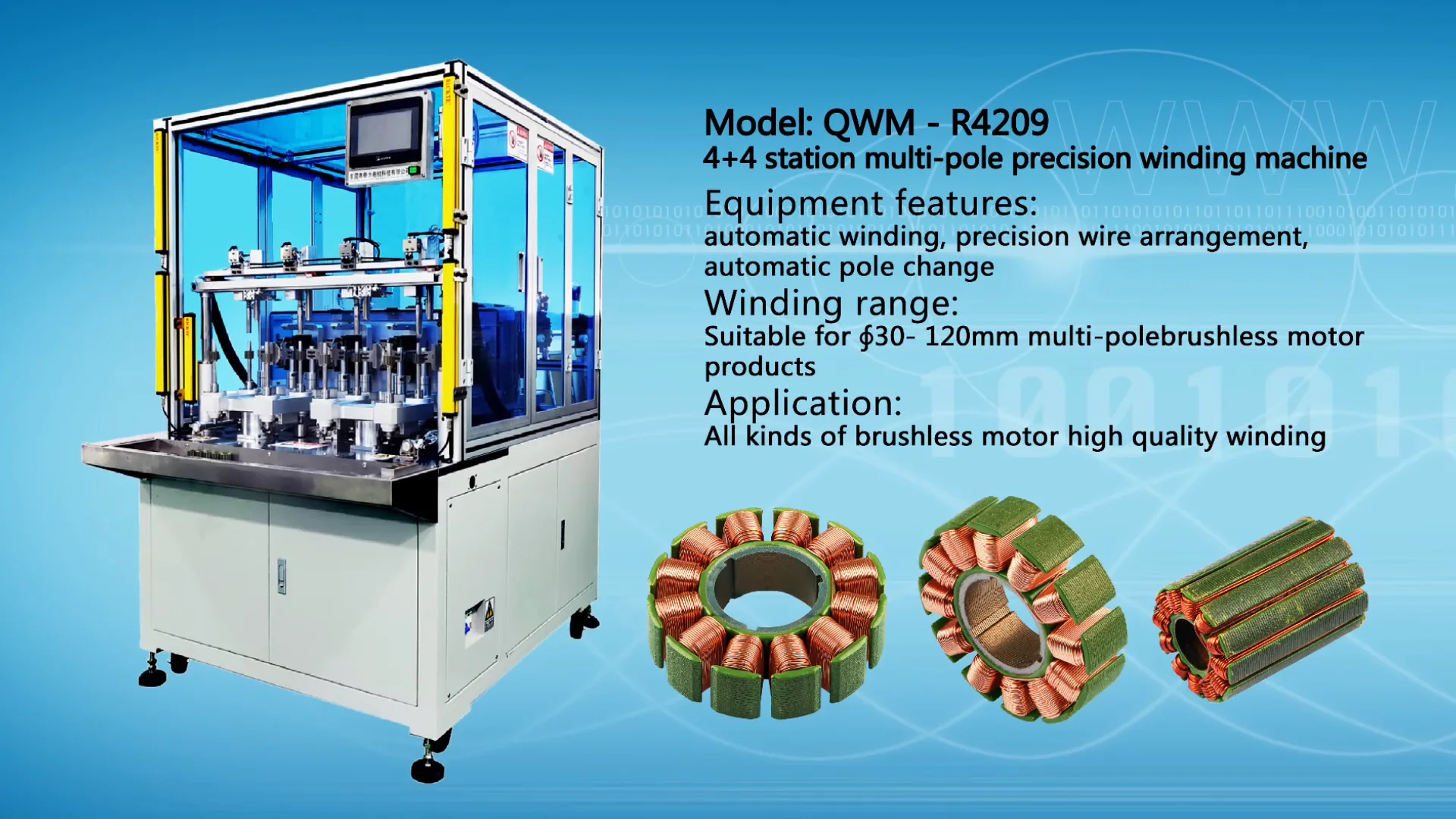 Qiwei Factory High Precision Fan Winding Machine Electric Motor Coil ...