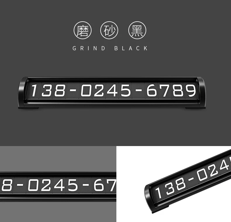 Aluminum Alloy Paste Glass Car Number Plate Hidden Temporary Car ...