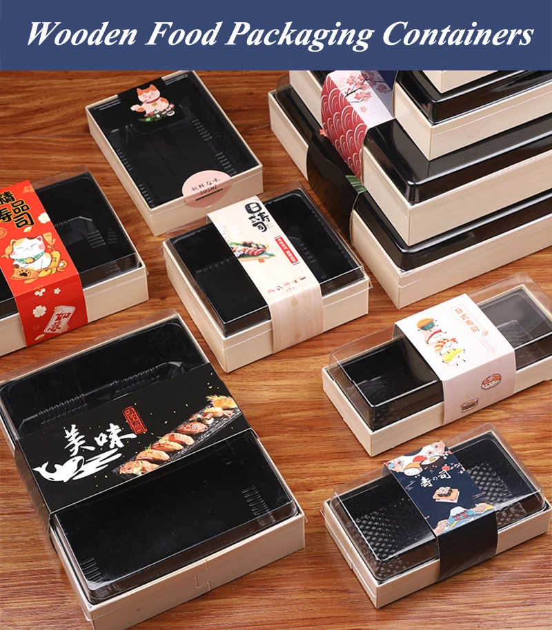 Eco Friendly Wooden Takeaway Food Container Restaurant Delivery ...