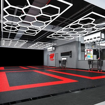 Suez-luces Led Hexagonales Para Taller,Iluminación De Techo Para Tienda ...