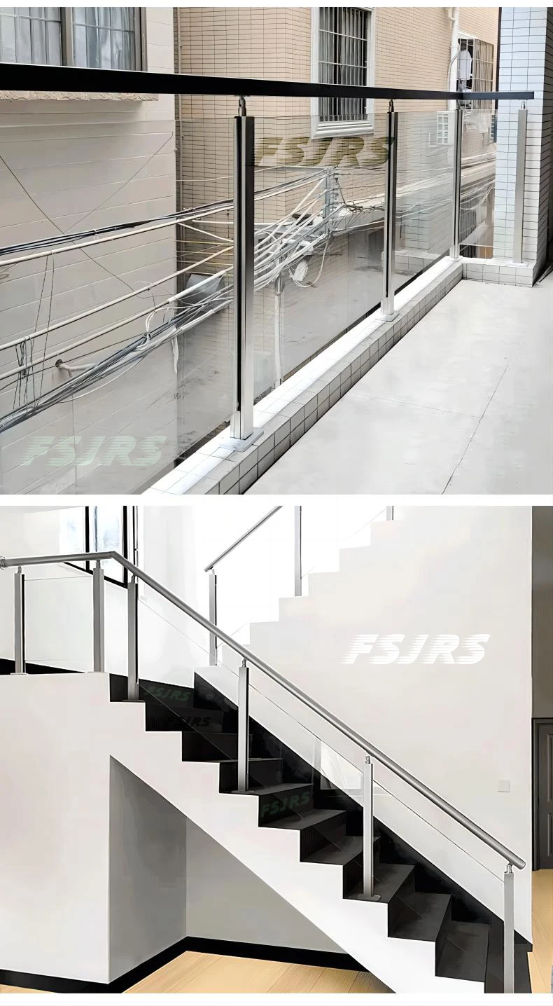 Modern Villa Tempered Glass Staircase Handrail Guardrail