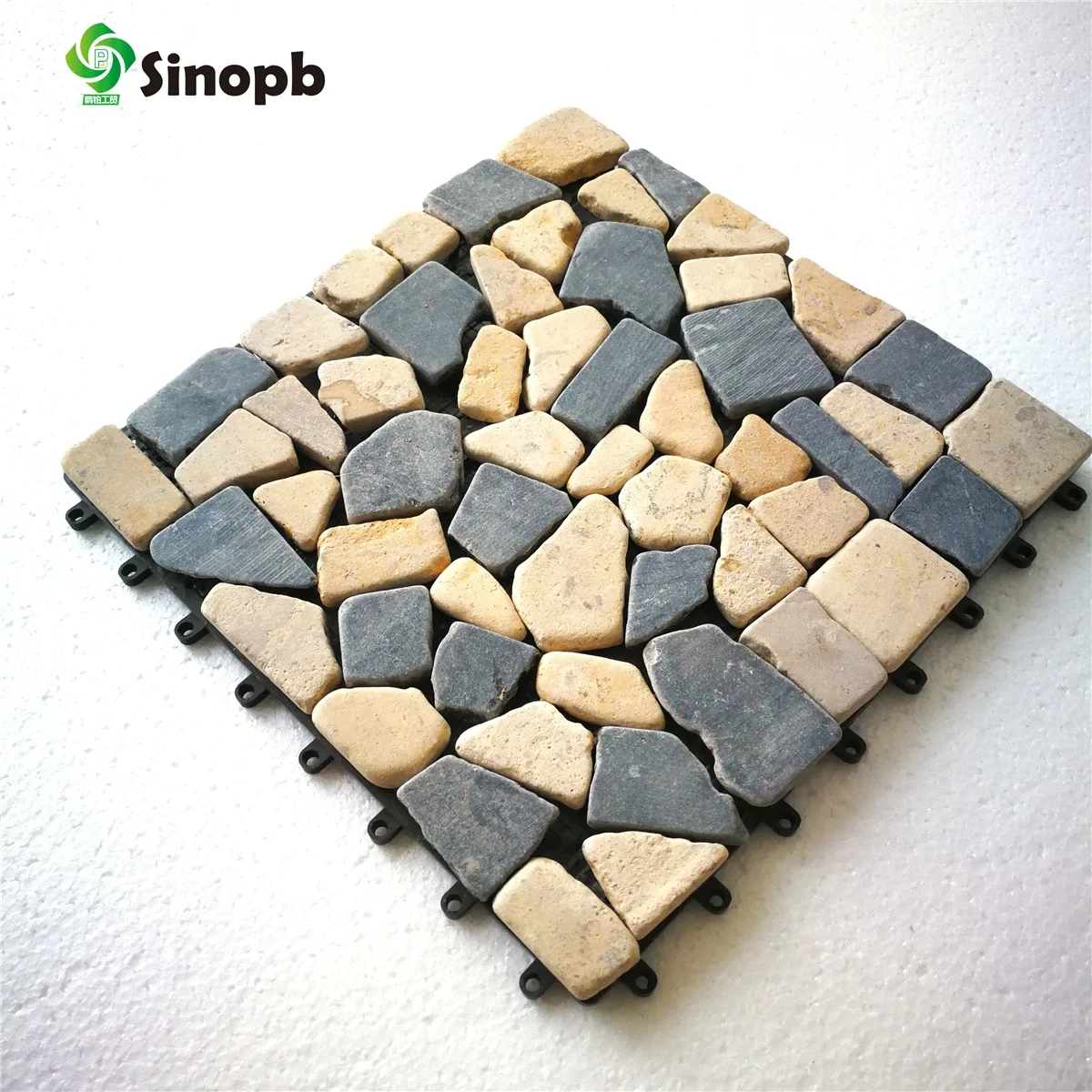 Unique Natural Stone Interlocking Decking Tiles for Garden Flooring