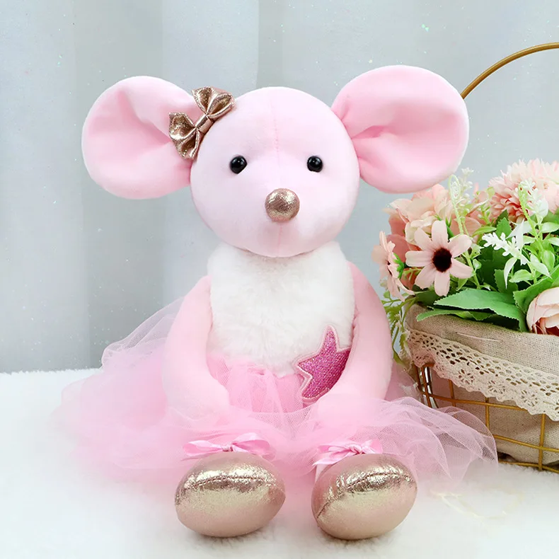 Wholesale Lovely Handmade Ballet Mouse Plush Toys Soft Stuffed Cute ...
