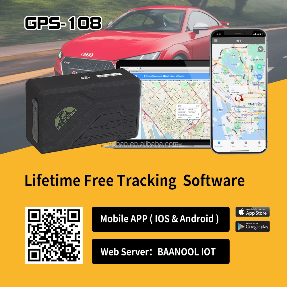 Long Standby Magnetic Tracker With 10000mah Coban Tk108a Real-time Portable Gps Tracker Device ...