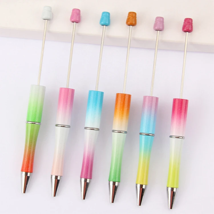 Direct Factory Wholesale Beaded Pens Personalized Diy Bead Pens Plastic ...