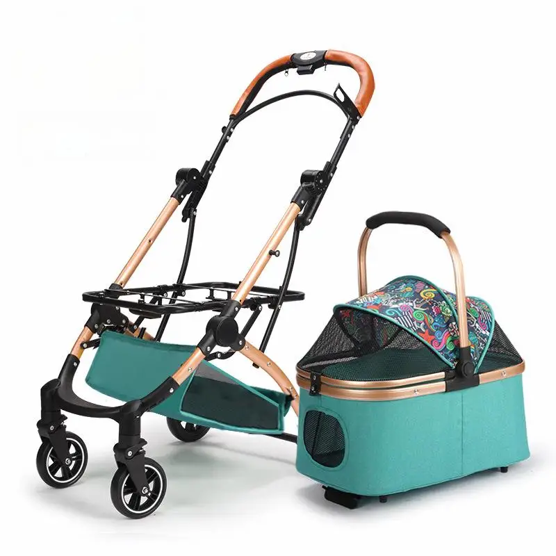 Luxury Pet Stroller Travel 3 Wheel And 4 Wheel Dog Strollers Small Dogs ...