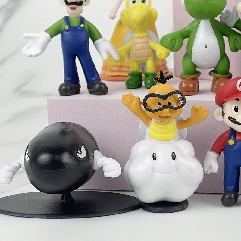 Mini 3-6cm 18pcs/set Wholesale Game Super Mario Bros Mario Toy Mini ...