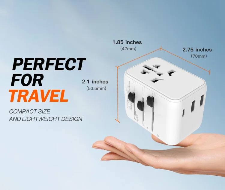 Worldplug Travel Charger - Universal Adapter for 150+ Countries