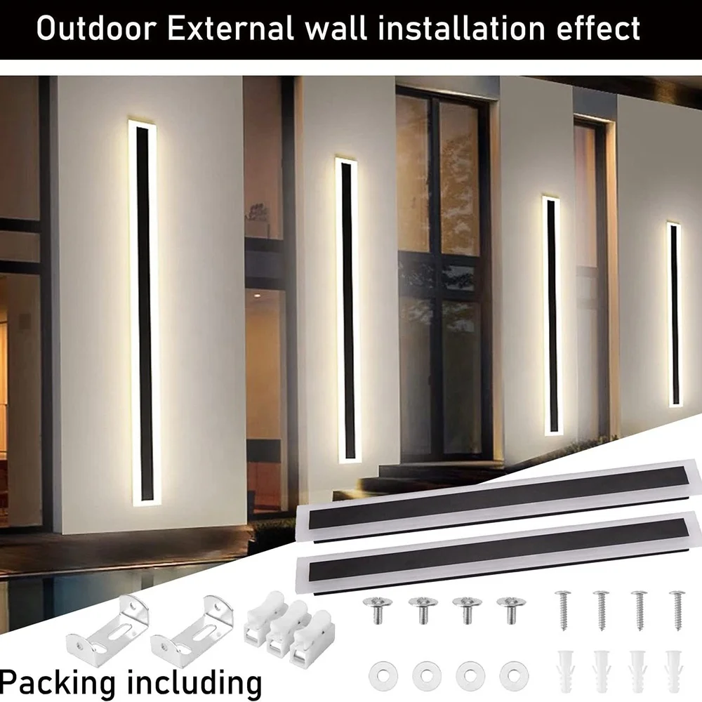 Hofoled Linear Up Down Exterior Light Led Aluminum Beautiful Garden ...