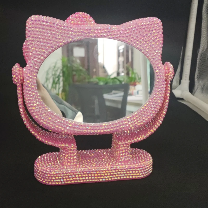 Luxury Shiny Rhinestone KT Mirror - Bling Diamond Makeup