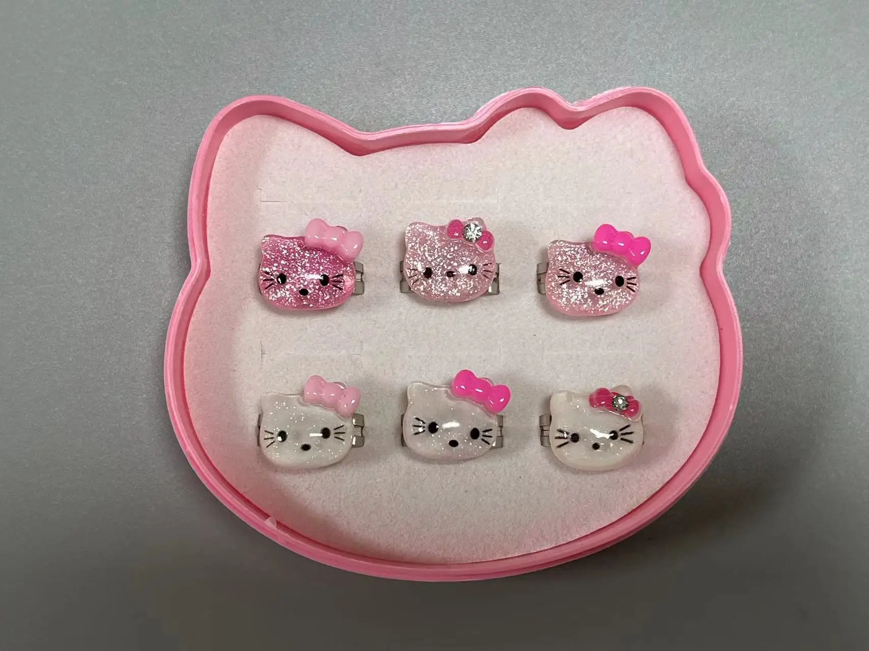 Y2k Kawaii Anime Sanrio Ring with Pink Love Heart Kitty