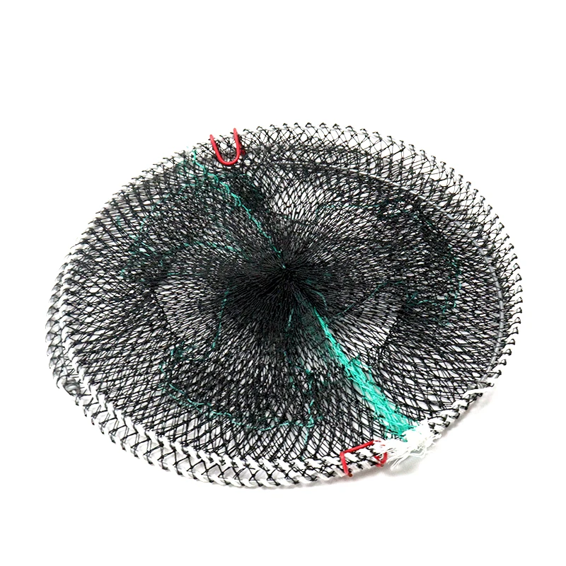 Spring-loaded Metal Frame Folding Lobster Trap Black Nylon Mesh ...