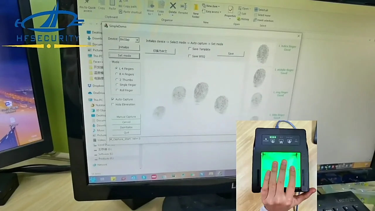 Fingerprint Scanner Greenbit Dactyscan84c National Id E-id Registration ...