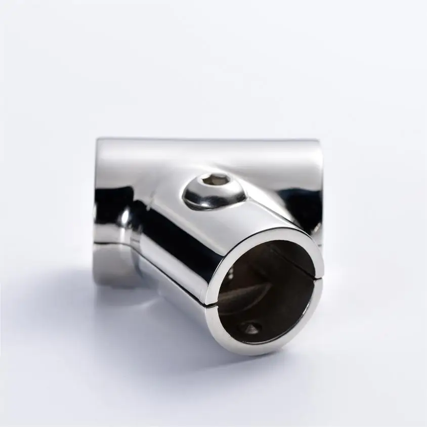 Boat Handrail Railing Rectangular Base Mirror Polished Marine Hardware ...