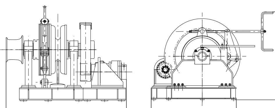 BV Certificate Hydraulic Gypsy Windlass with 17.5mm Chain