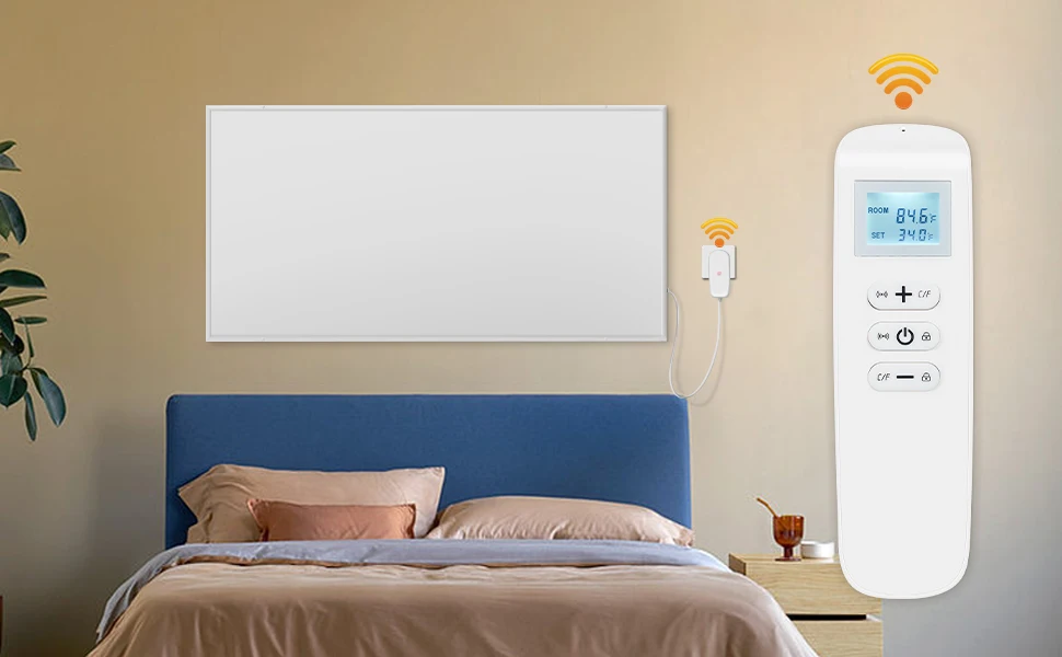 Remote Control Room Heater Plug Thermostat Infrarotheizung Wall Mounted ...