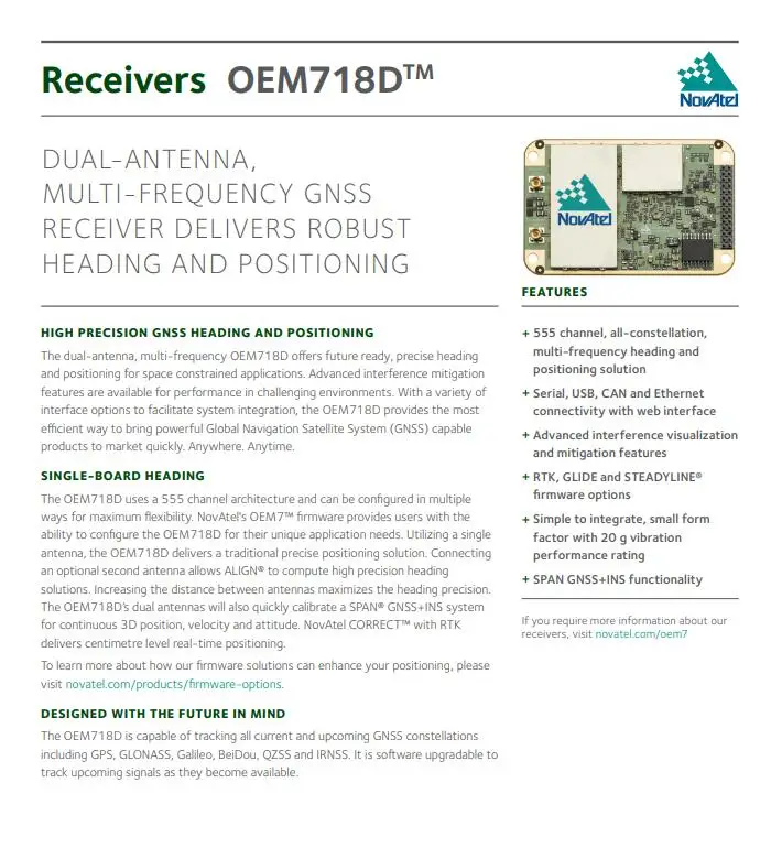 Novatel Oem718d Quad System Multi Frequency Board Oem718d-cdd-ryn-5nn - Buy Oem719 Gps/bds ...