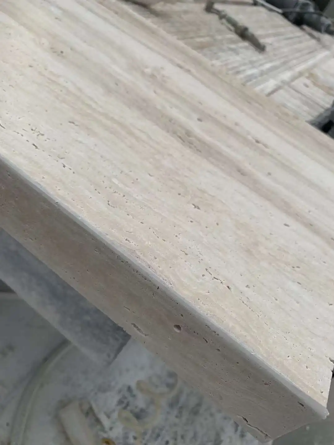 Travertine Flutes White Travertine Fluted Design for Table and Bathroom ...