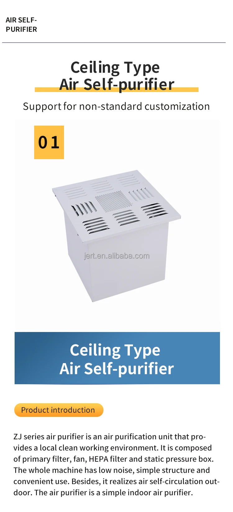 Hvac System Ceiling Aluminum Air Vent Hepa Filter Box - Buy Ceiling ...