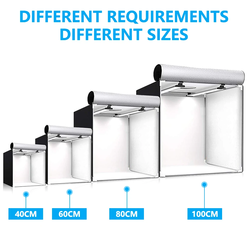 100cm Led Light Room Studio Lightbox Cube Photo Shooting White Light ...