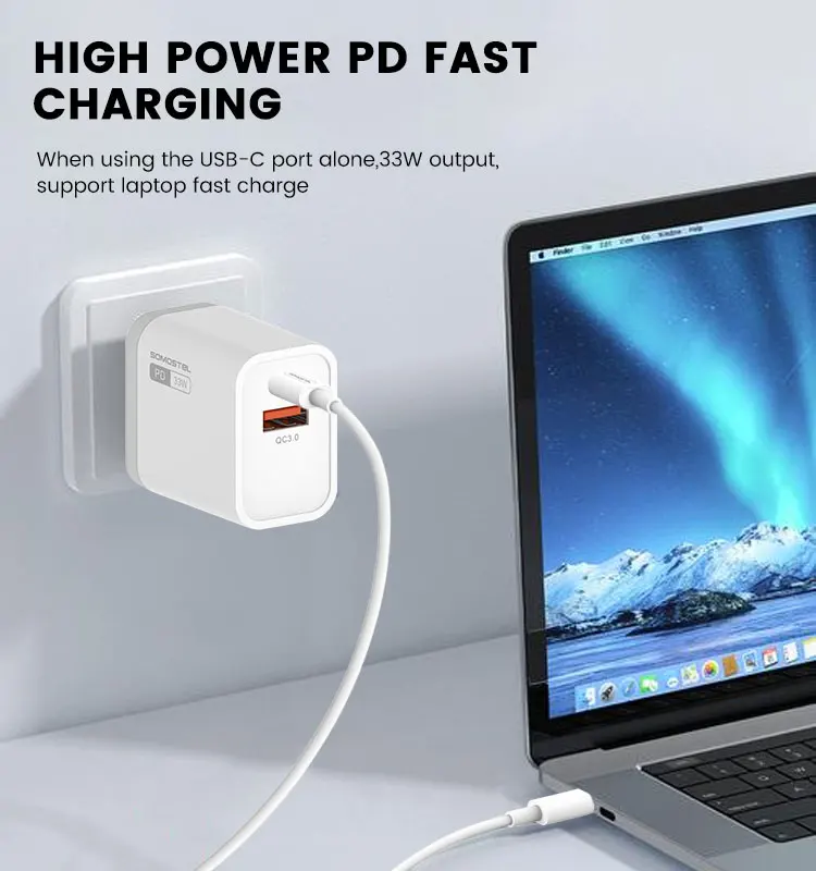 Somostel Factory Sms-q35 33w Usb + Type C Port High Power Fast Charging ...