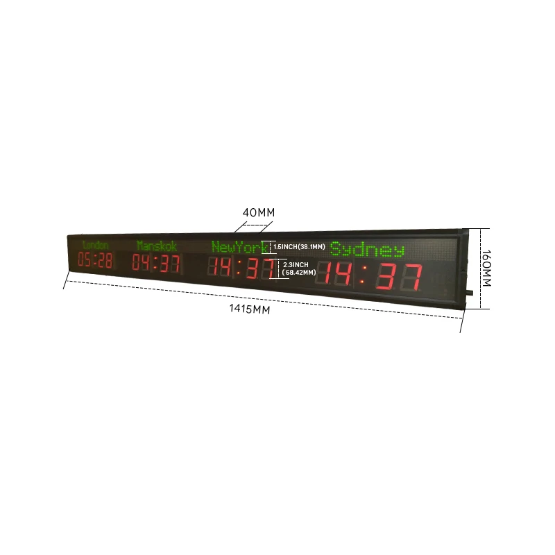Hotel Digital Clock With Gps High Brightness Remote Control Function ...