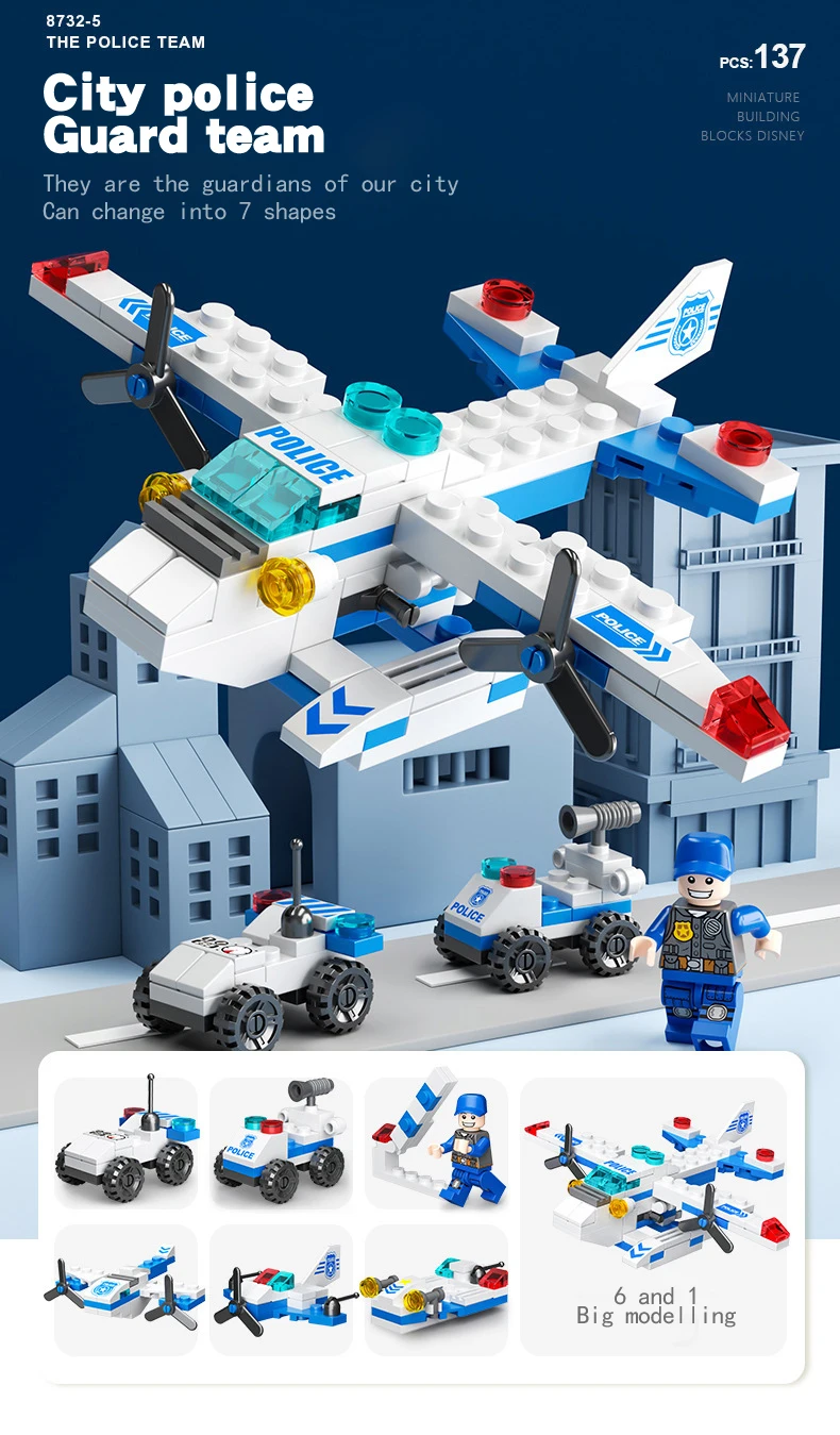 LELE BROTHER Mini City Street View Building Blocks Set