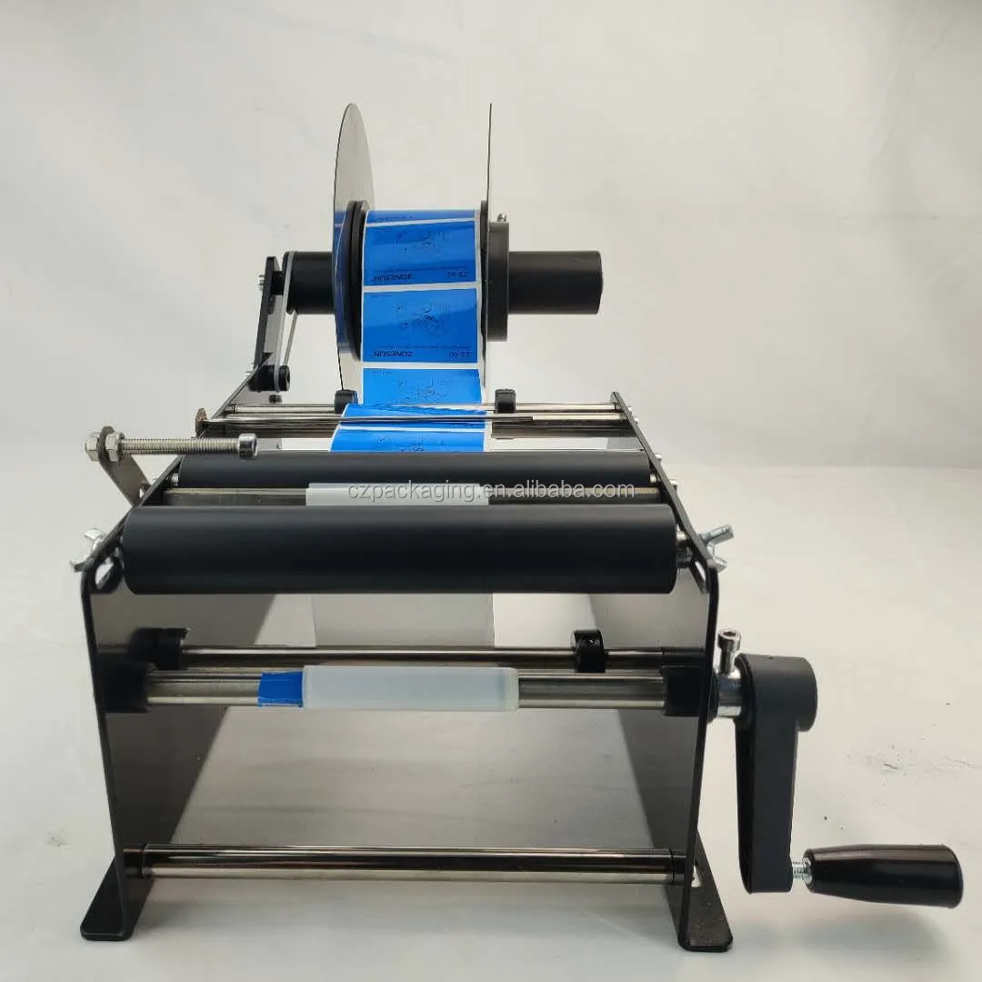 Manual Sticker Labeling Machine Label Sticking Machine For Round And ...