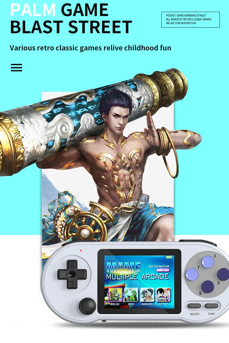 SF2000 Handheld Game Console - Retro Gaming with Firmware