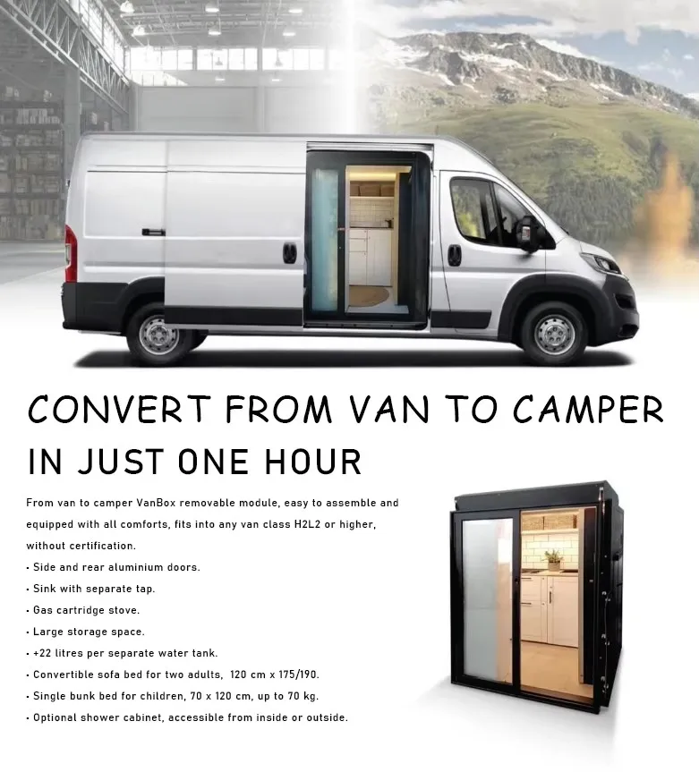 Van Box Camper - Modular Travel Trailer for Outdoor Camping