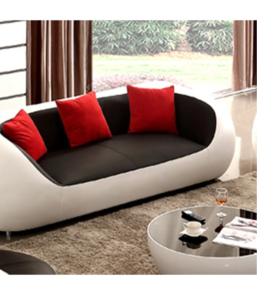 Modern Creativity White Executive Fabric Black Ceo Lounge Sofa