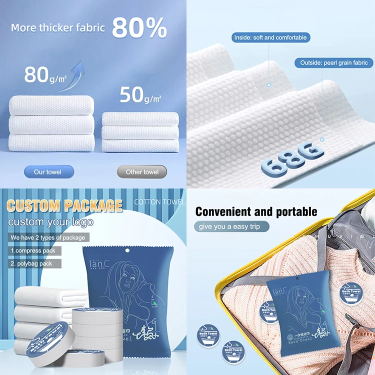 Disposable Towel Custom Label Packaging Logo Disposable Beauty Salon ...