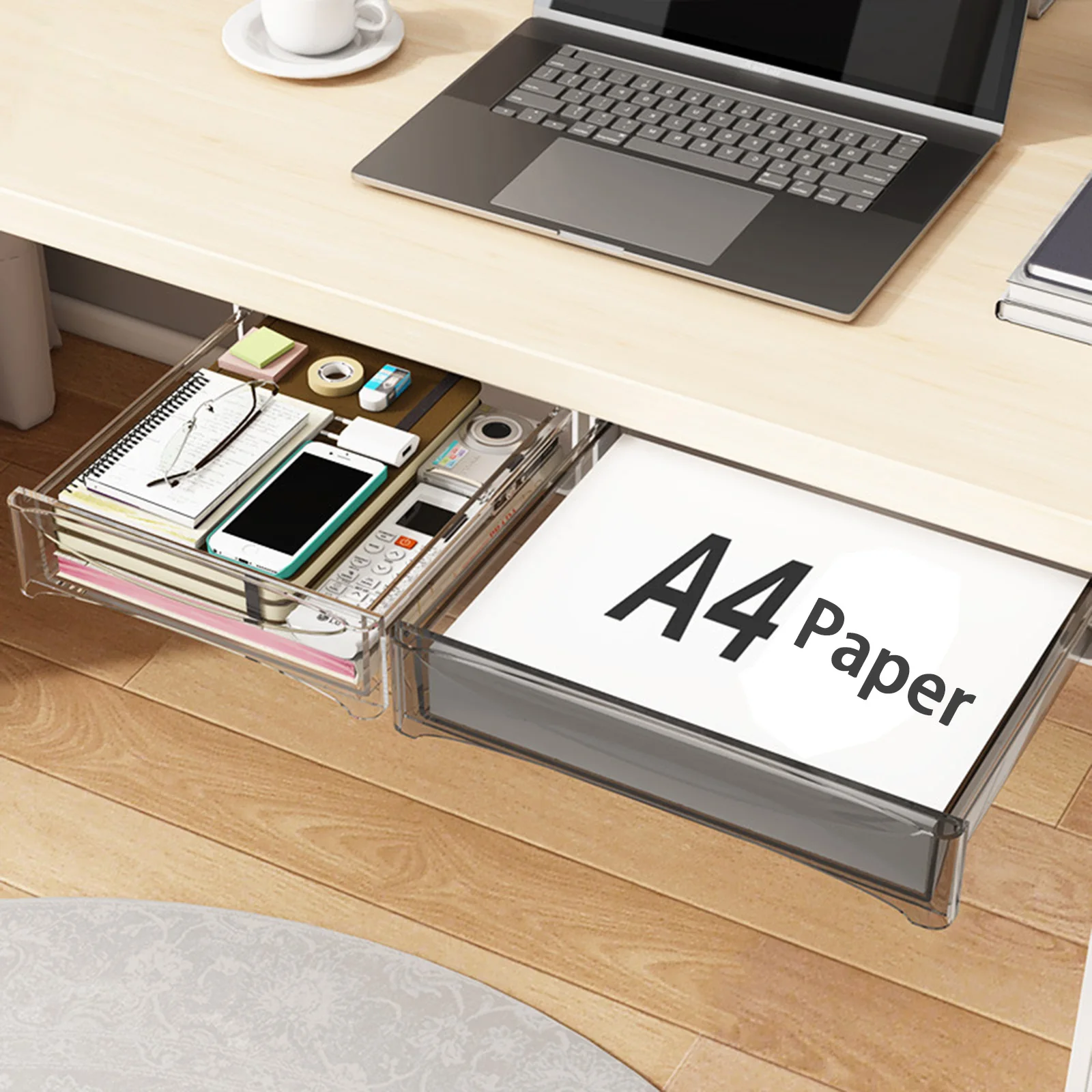 Invisible Drawer Under The Office Desk Without Punching Holes Large ...