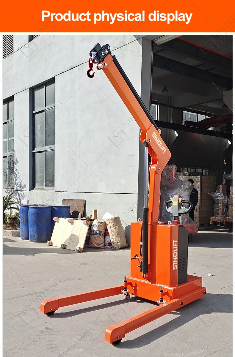 SINOLIFT YLE01 Mini Hydraulic Crane - 1 Ton Lifting Power