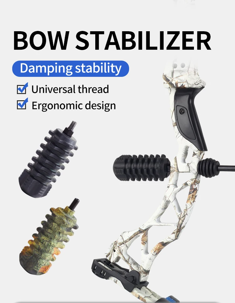Bow Stabilizer Black Vibration Suppressor Damper Archery Accessories ...