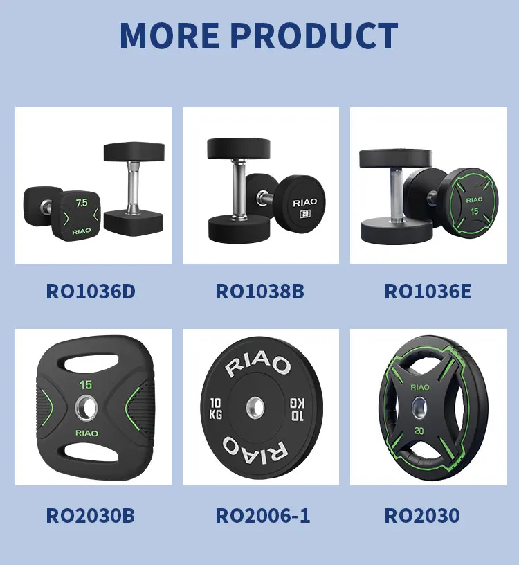 Fitness Urethane Dumbbell Gym Custom PU Dumbbell - 2-50kg