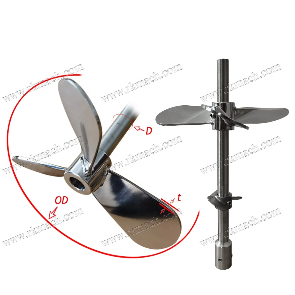 200mm diameter mixing impeller mixing propeller marine propeller mixing ...