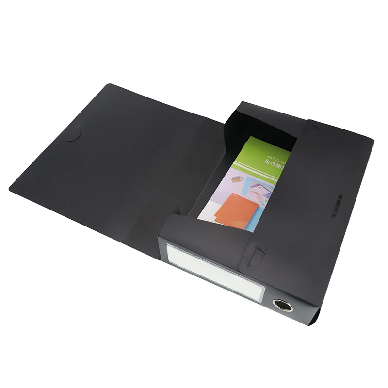 High Quality A4 Size PP Solid Color Foldable File Box