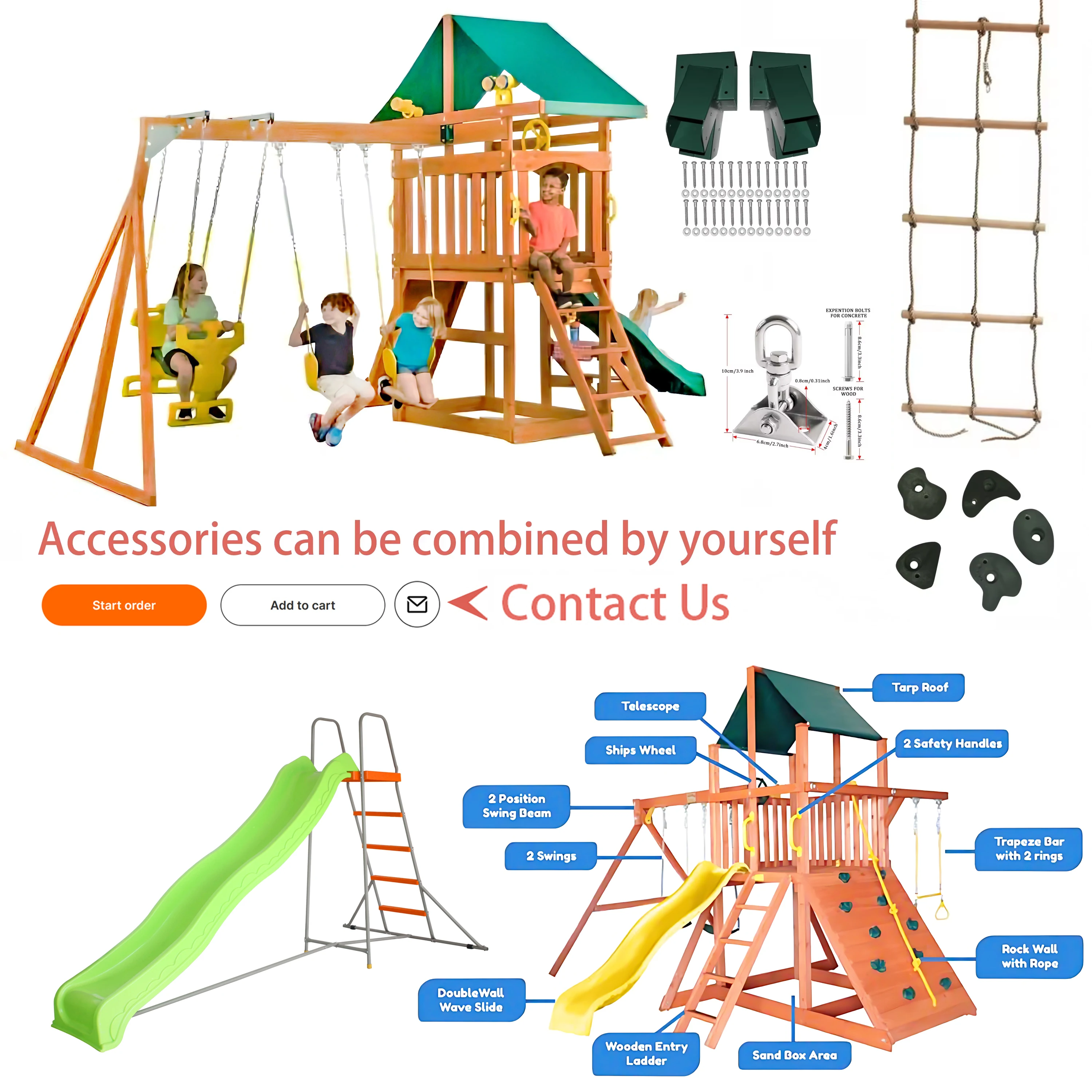 Single Seat Swing With Strong Metal Frame And Plastic Seat Hanging ...