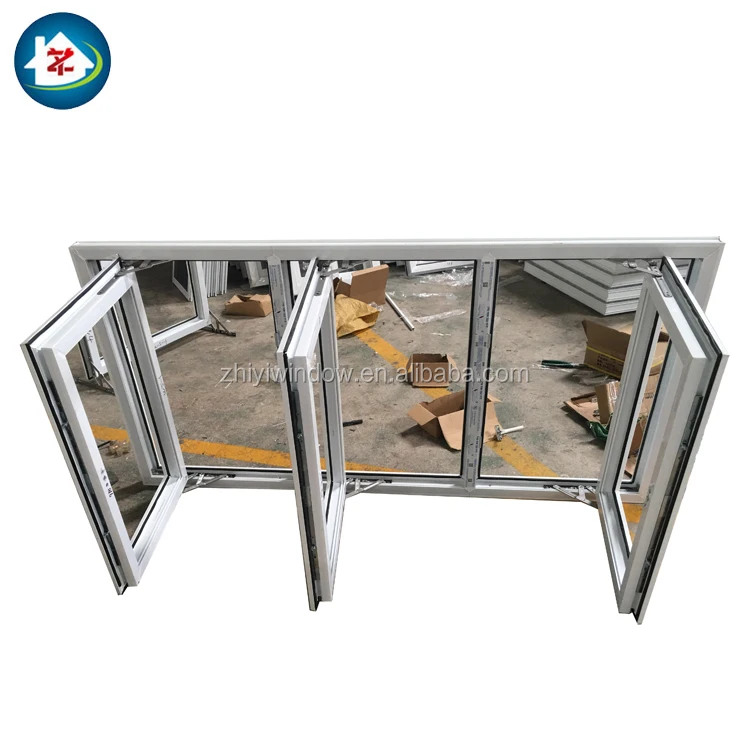 36x36 Bahamas Hurricane Impact UPVC PVC Glass Casement Windows and Doors