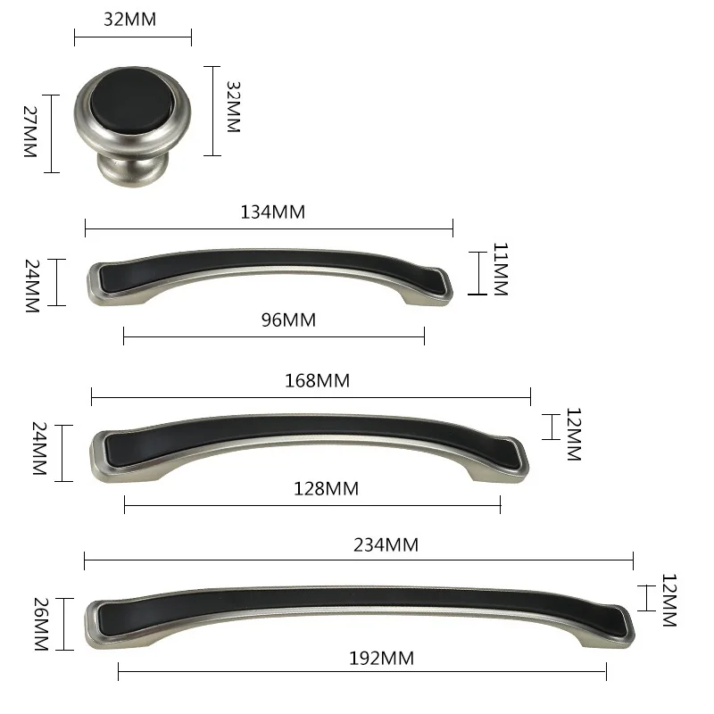 Topcent Kitchen Hardware Furniture Cabinet Zinc Alloy Furniture Handles ...