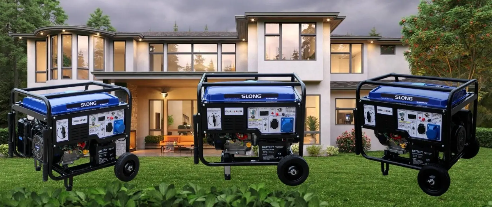 Slong Portable Standby Dual Fuel LPG Generators - Reliable Power